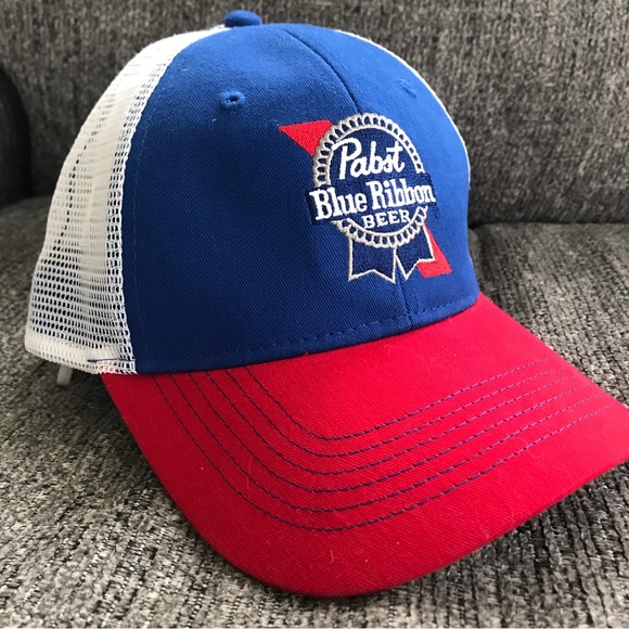 Cap America | Accessories | Pabst Blue Ribbon Beer Snapback Mesh ...